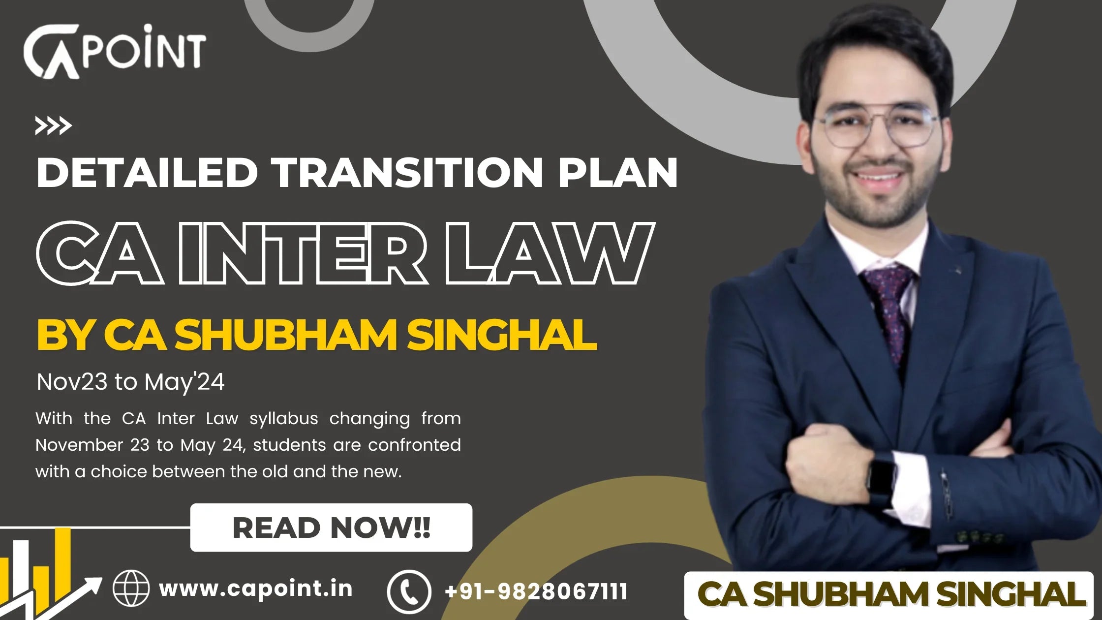 Detailed Transition Plan CA Inter Law Nov23 to May'24 By CA Shubham Si – CA Point