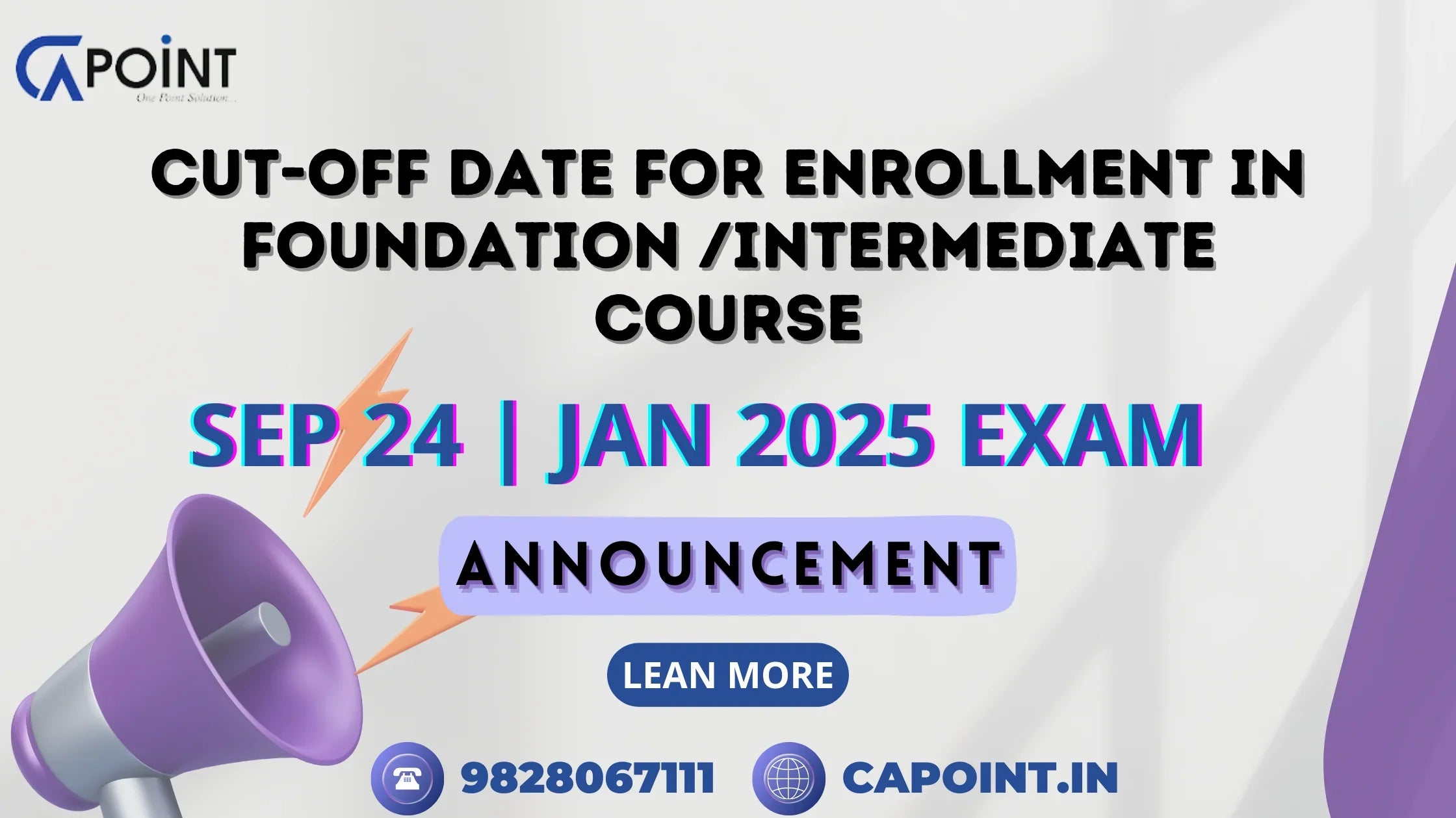 CA Foundation & Inter Cut-Off Dates for Sept 2024, Jan 2025 – CA Point