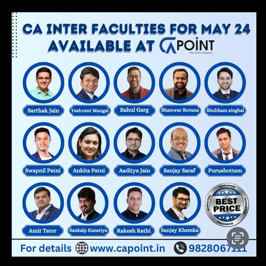 CA Inter Regular Batch Combo || CA Rahul Garg | For May 24 Exams ...